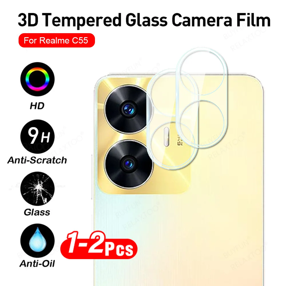 1 2pcs 3D Clear Camera Protector For Realme C55 4G 2023 Back Cover Lens ...