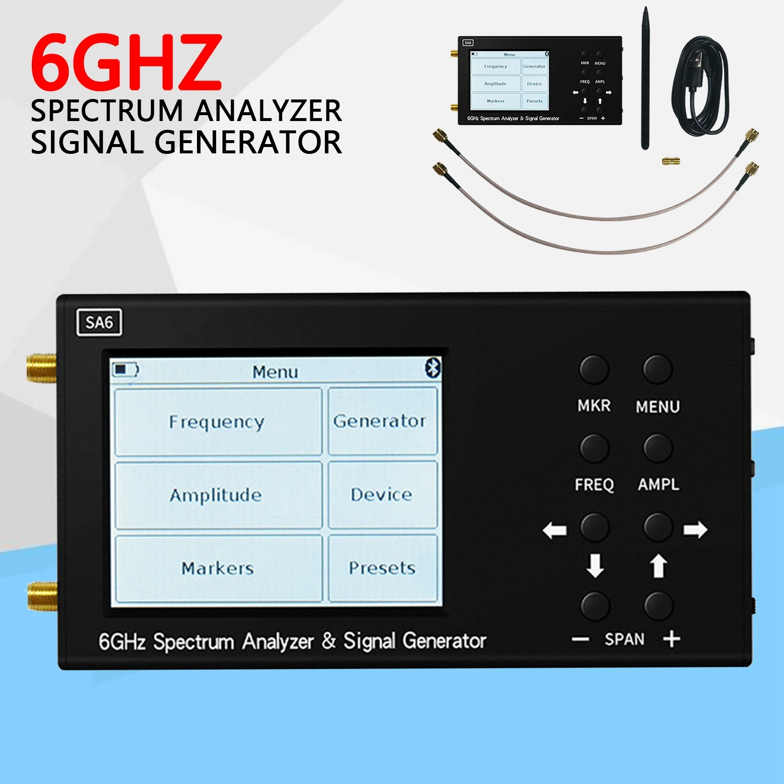Sa6 6ghz Spectrum Analyzer Signal Generator Wifi To,2g,3g,4g,lte, Cdma ...
