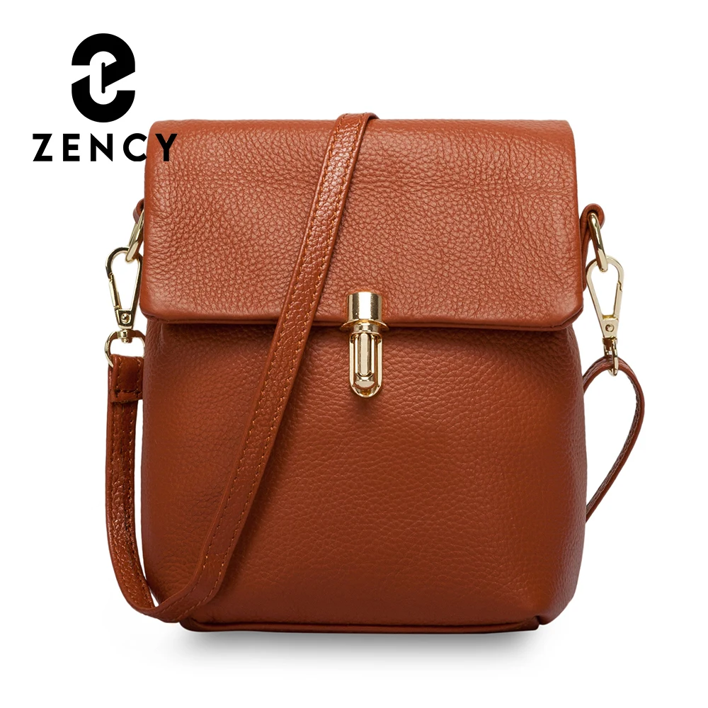 Zency 100% Genuine Leather Fashion Women Messenger Bag Practical Phone ...