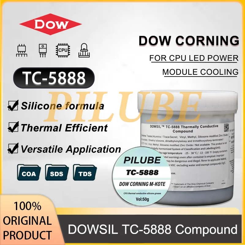 DOW CORNING DOWSIL TC5888 50g 1kg Pasta de silicone com graxa térmica ...