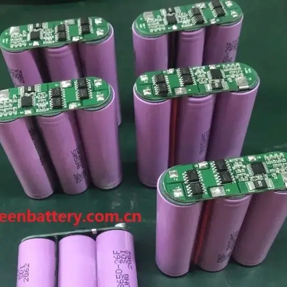 3S1P-18650-icr18650-26f-battery-pack-11-1v-2600mah-with-PCB-3-6A-with ...