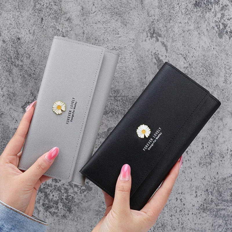 Luxury Women Wallets Hasp Lady Moneybags Zipper Coin Purse Woman Flower ...