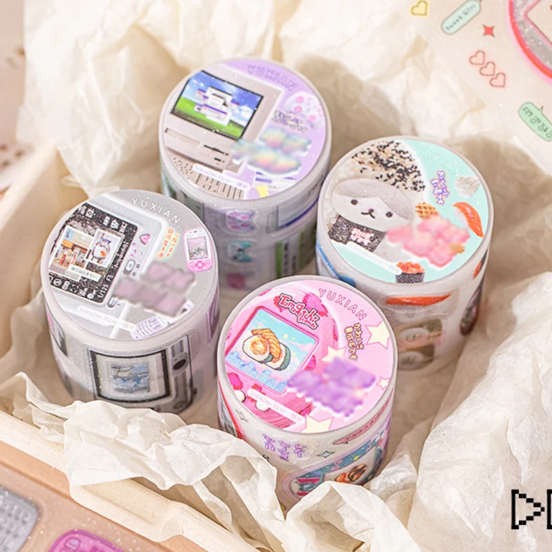 Mr-Paper-4-estilos-1-rollo-bolsa-lanzadera-de-tiempo-brillo-arena-PET ...