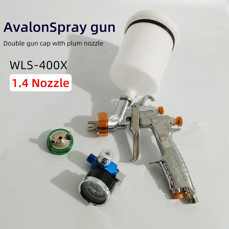 Taiwan-Spray-Gun-400X-Double-Hood-1-4MM-Nozzle-On-The-Pot-Gravity-Type ...