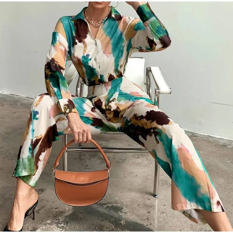 Womens Two Piece Sets Wide Leg Pant Suit | Two Piece Outfit Wide Leg ...