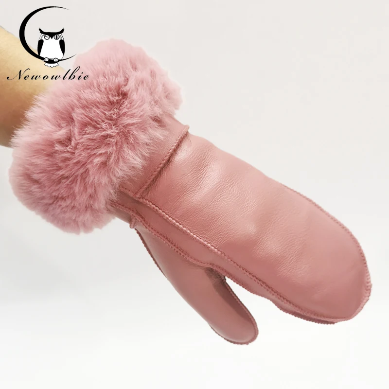 Women-s-winter-sheepskin-thicken-gloves-Imitation-Rex-rabbit-fur-cuffs ...