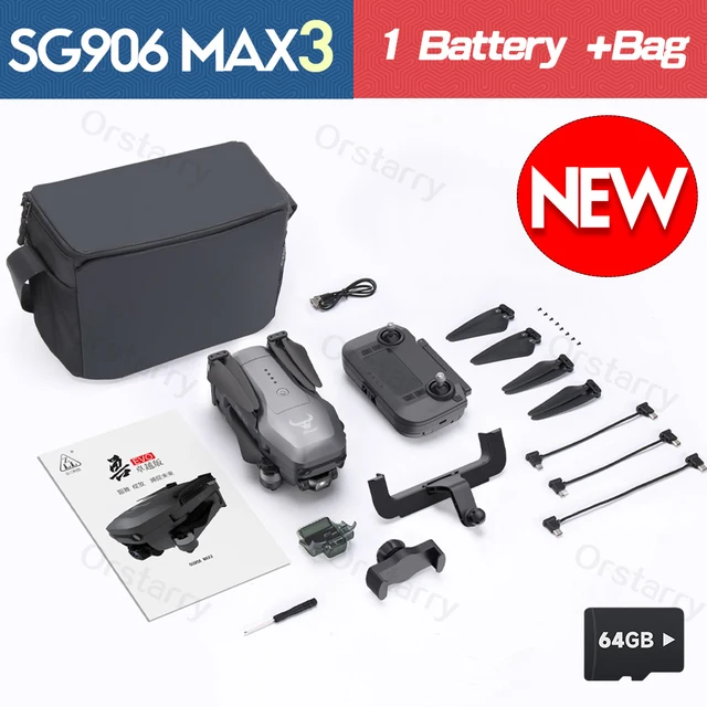 SG906 MAX 2 / 3 Professional 4K Camera Drone with 3-Axis Gimbal 4 KM ...