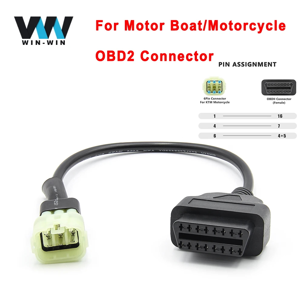 For KTM For Ducati OBD2 Connector Motorcycle Motorboat For YAMAHA For ...