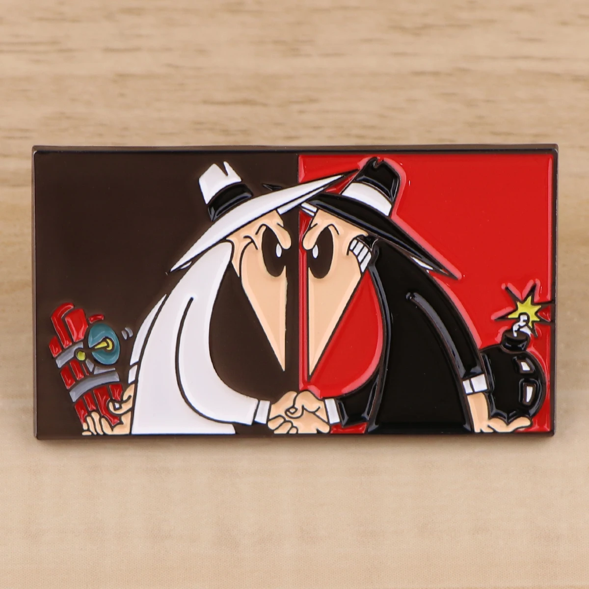 Game-Spy-vs-Spy-Badge-on-Backpack-Black-and-White-Spy-Enamel-Pin-Brooch ...