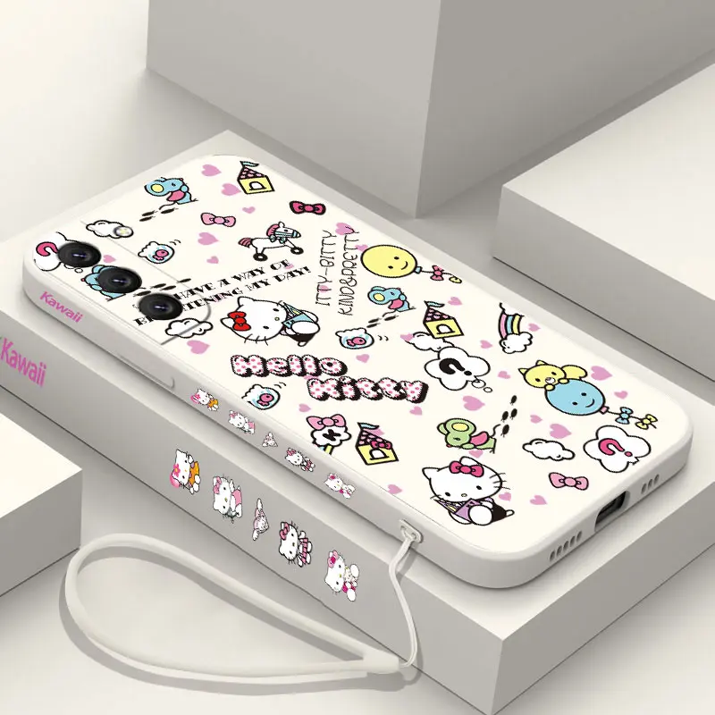 Cute Hello Kitty Phone Case For Samsung Galaxy S22 S21 S20 Ultra Plus FE S10 S9 S10E Note ...