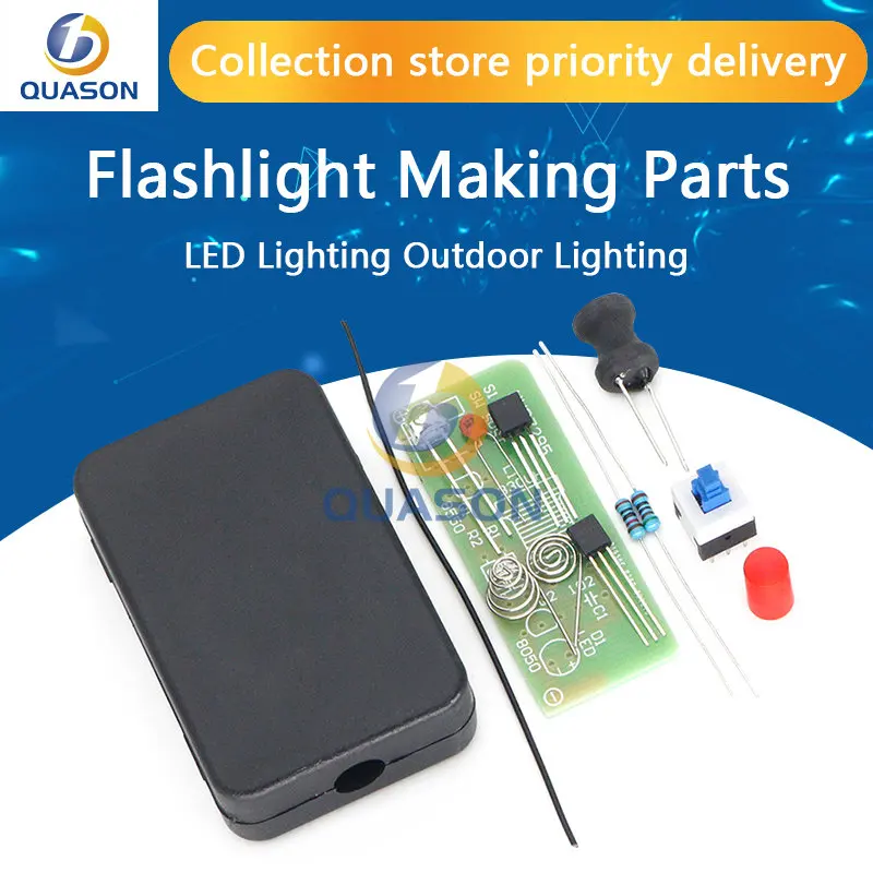 Flashlight Production Parts Convenient Hand Lamp Diy Simple Flashlight ...