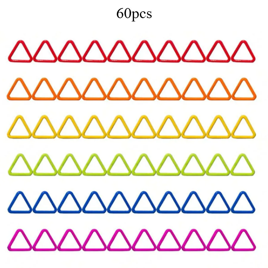 60pcs-Knitted-Marker-Triangles-Pattern-Concept-Shape-Used-For-Crochet ...