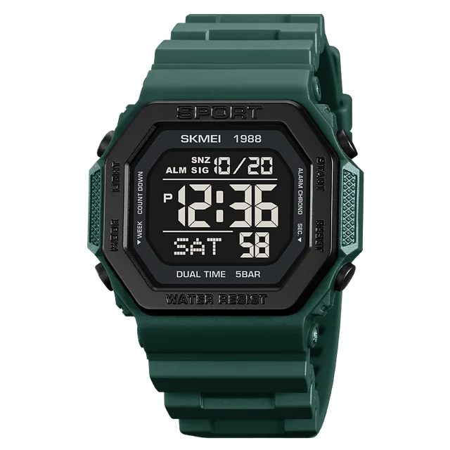 SKMEI 1988 Digital Sport Watch Mens Military Countdown Chrono ...
