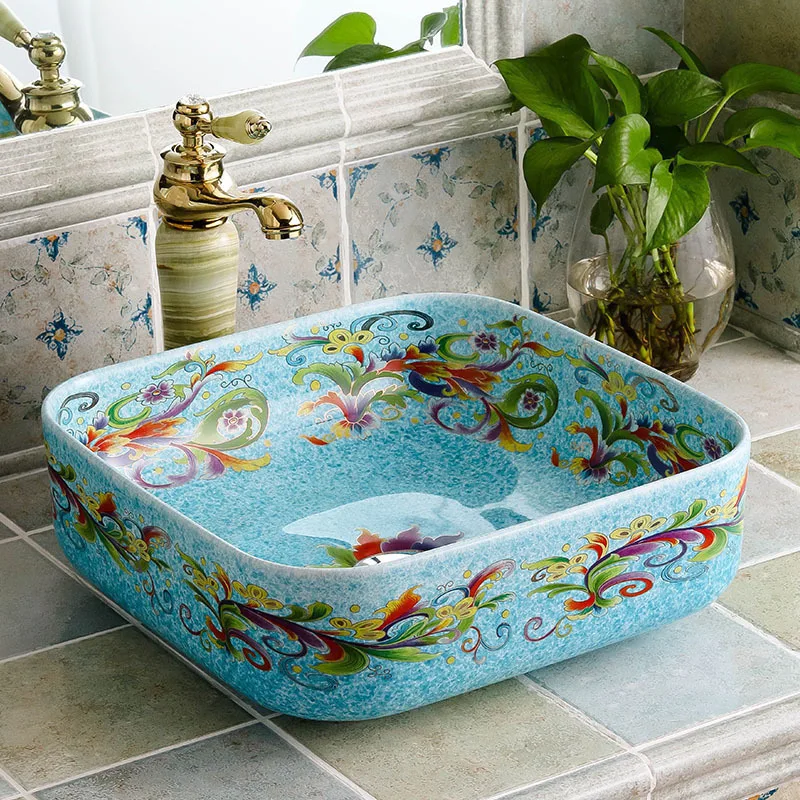China Procelain wash basin sink Lavabo ceramic art sinks Countertop ...