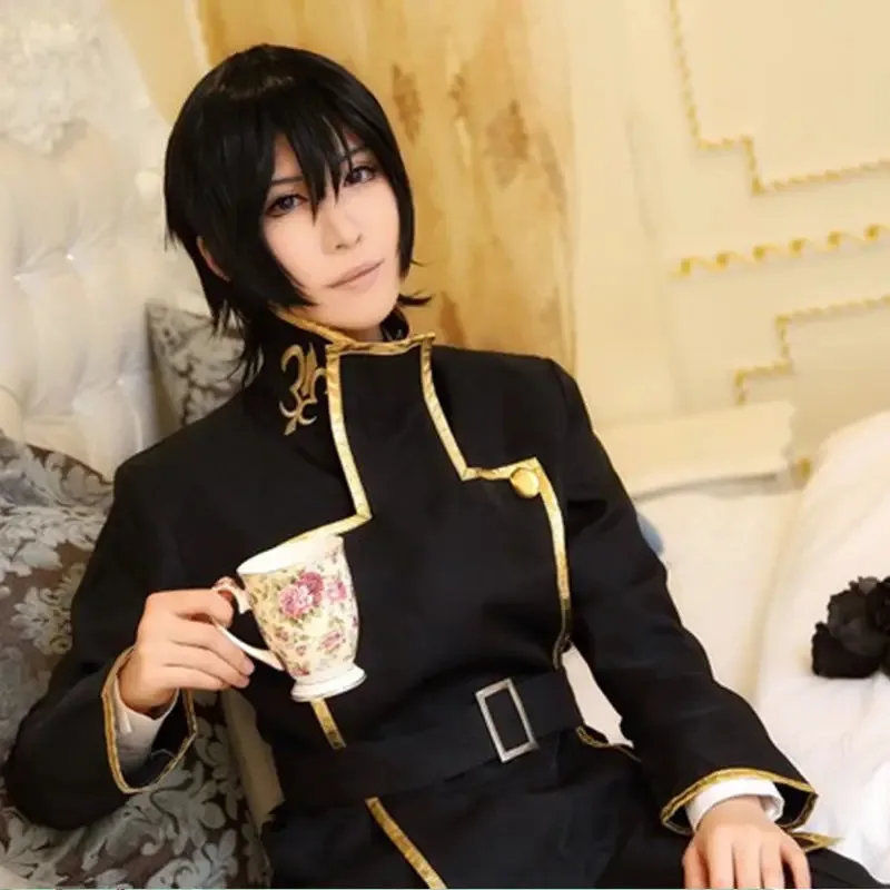 CyCode Geass Cosplay Lelouch Lamperouge Japanese School Uniform Black ...