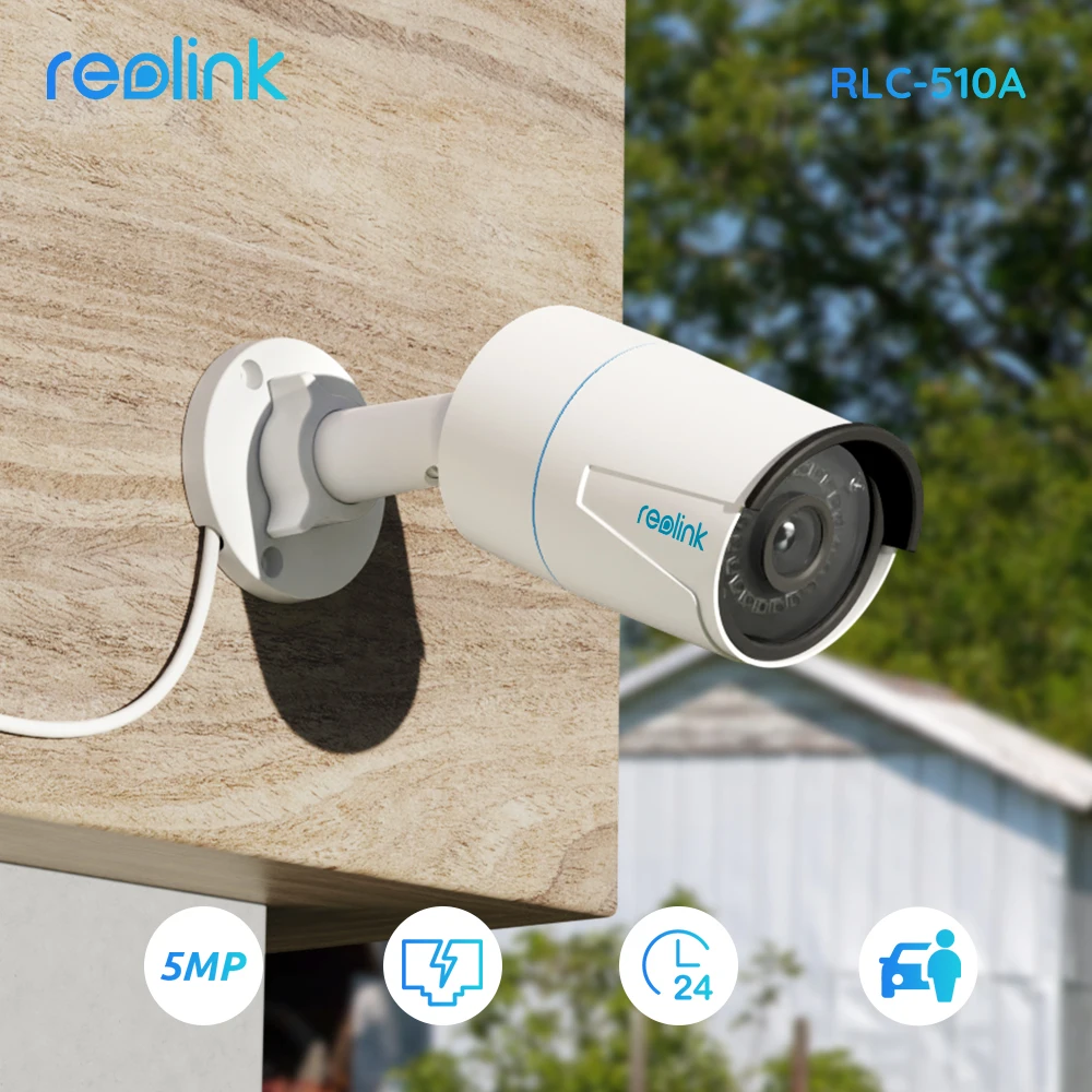 Reolink RLC 510A 5mp 2K + Poe Ip Camera Smart Mens/Auto Detectie Buiten ...