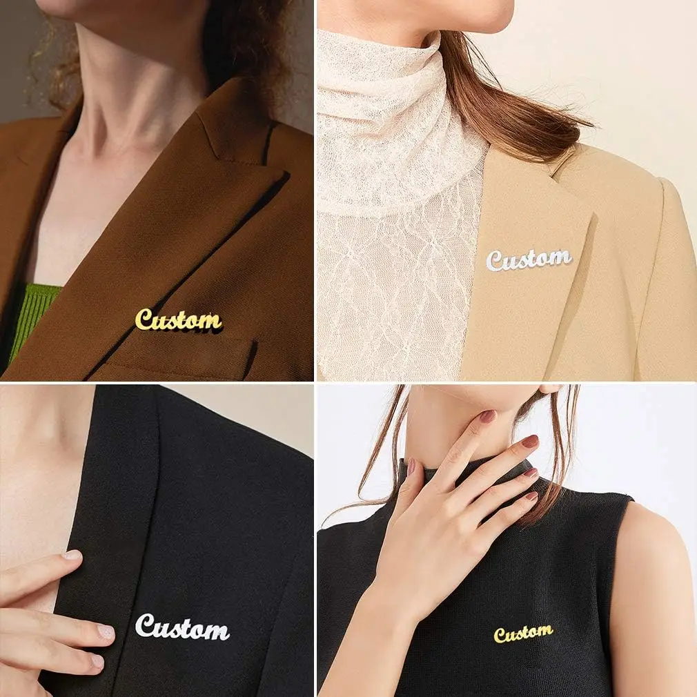 20Pcs-Steel-Customized-Name-Brooch-Handmade-Custom-Lettering-Collar-Pin ...