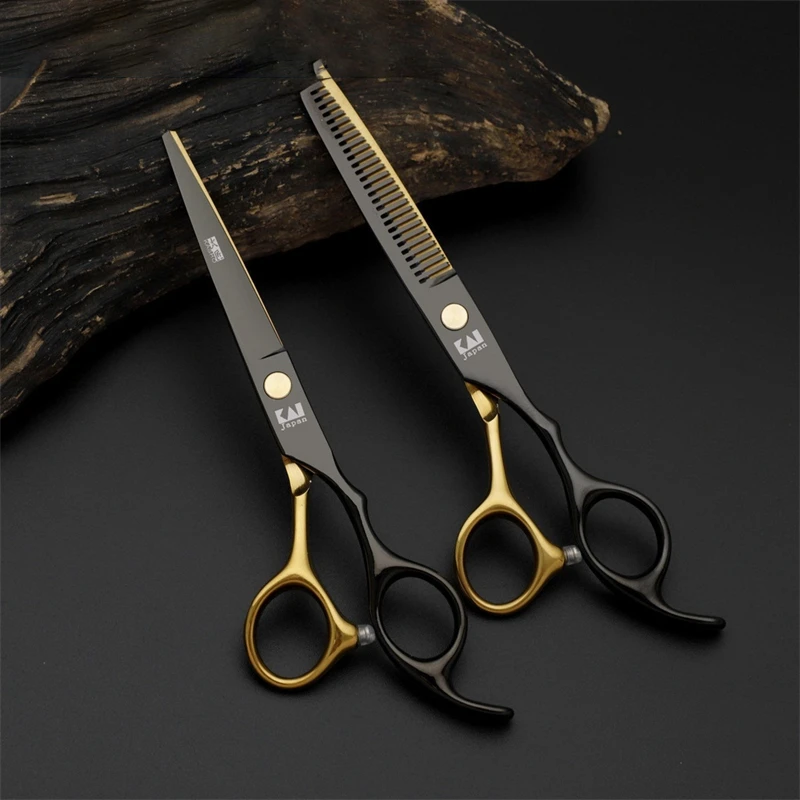 Japan Original Plating Hair Cutting Scissors Thinning Professional Barber Scissor Stainless ...