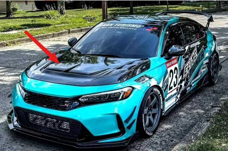 Precision-Molded FORHonda Civic Type R FL5 Ventilated Bonnet True ...