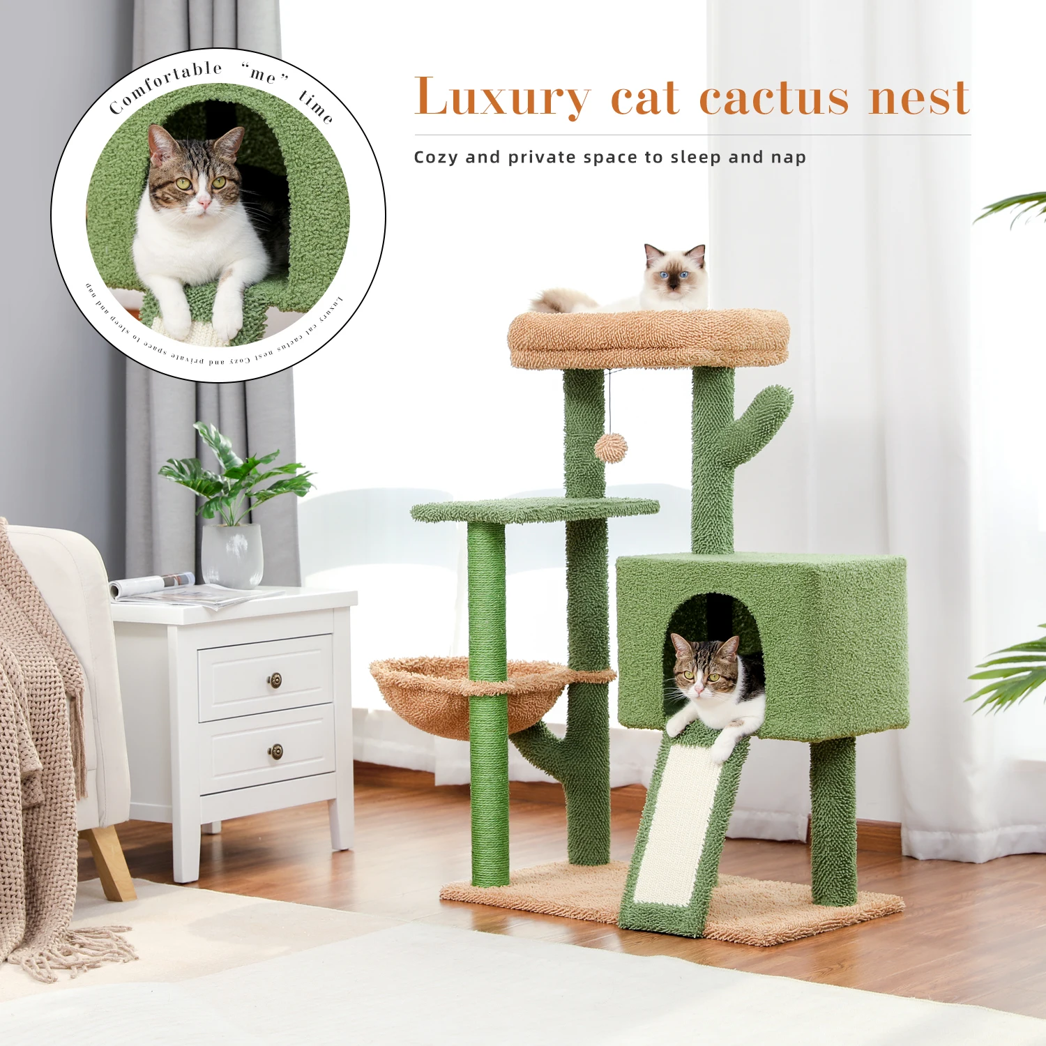 Multi-Level-Cactus-Cat-Tree-with-Hammock-Scratching-Post-Luxury-Cat ...