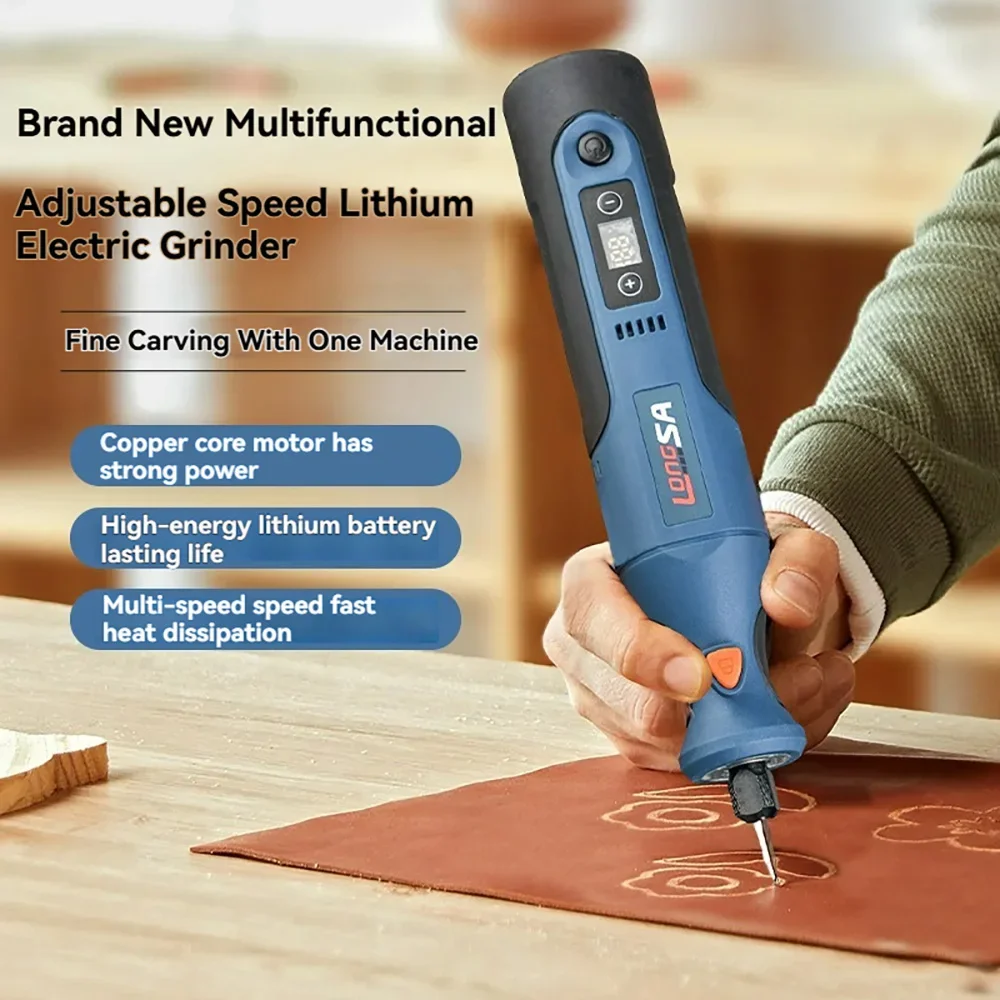 DC 7.4V 1100mAh 5000-25000RPM Electric Grinder Polishing Engraving Pen ...