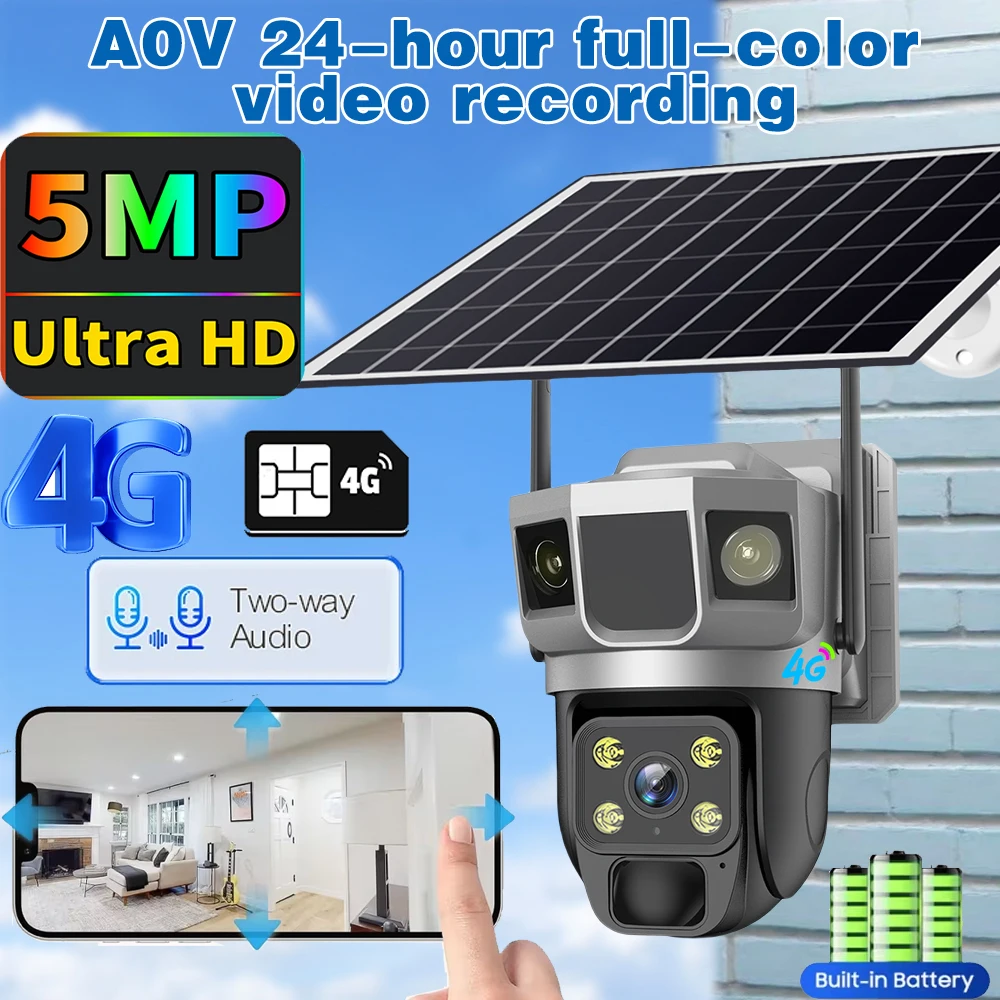 AOV-24-hour-video-recording-solar-camera-4G-SIM-card-5MP-HD-security ...