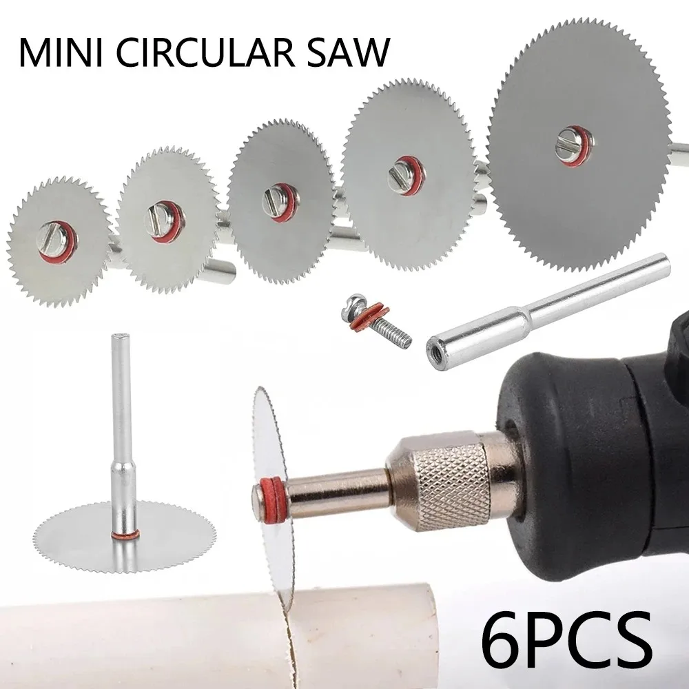 6Pcs Mini Circular Saw Blade Electric Grinding Cutting Disc Rotary Tool ...