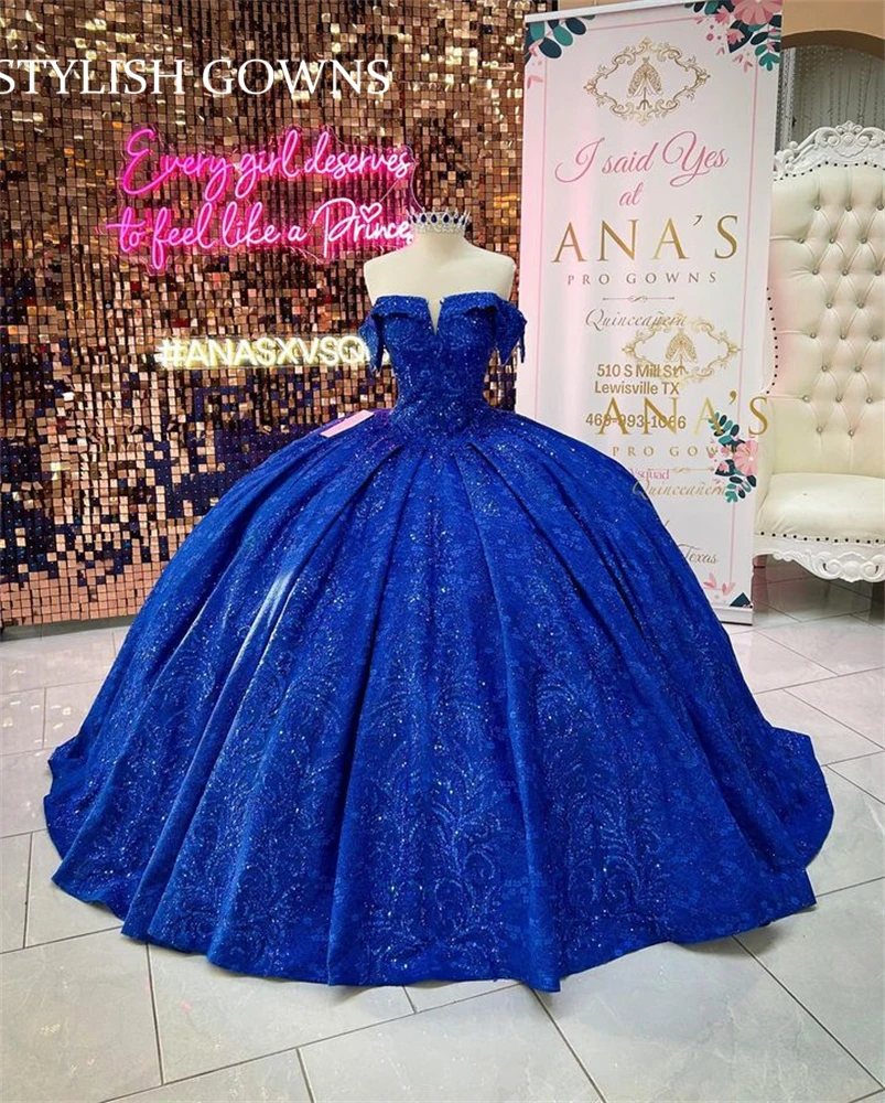 Royal Blue Princess Prom Dresses