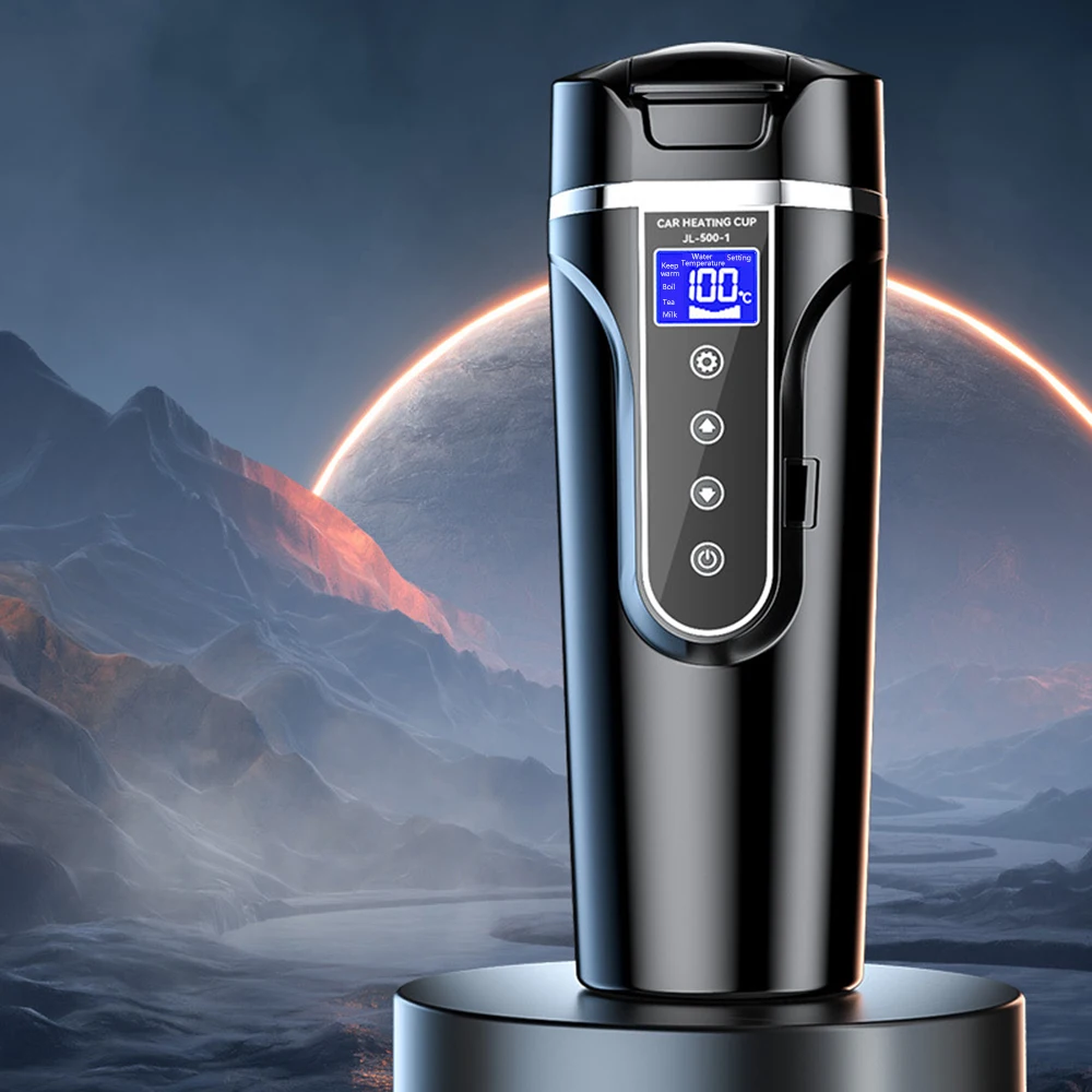 Car-Heating-Cup-Portable-304-Stainless-Steel-Liner-Temp-Control-Travel ...
