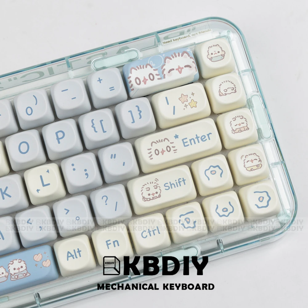 KBDiy-144-Key-PBT-DYE-SUB-Caps-Cute-Cat-Keycaps-MAC-DIY-Custom-MOA ...