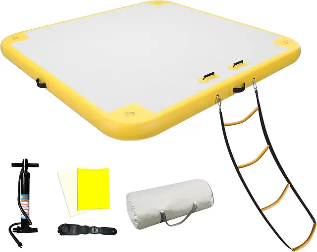 Inflatable Floating Dock Platform, Inflatable Raft Water Pad Multi ...