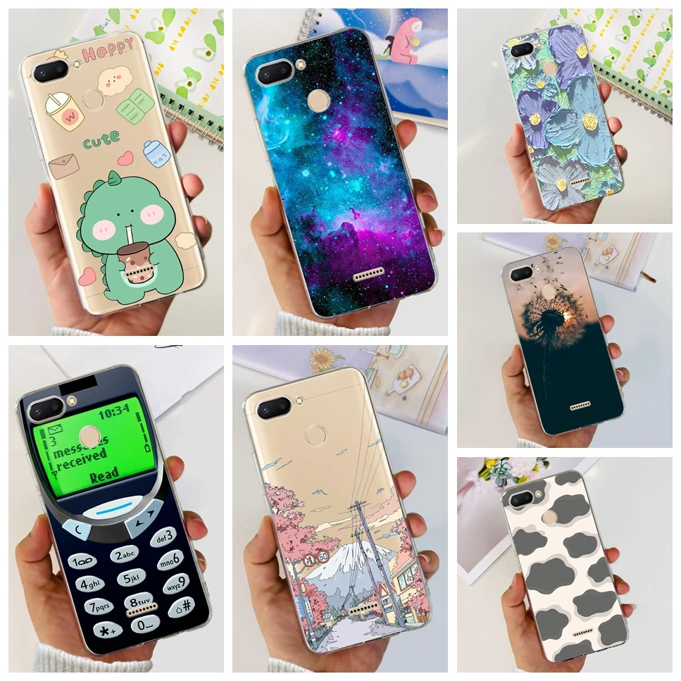 For Xiaomi Redmi 6 6A 6Pro Case Clear Silicone Cute Funny Painted TPU ...