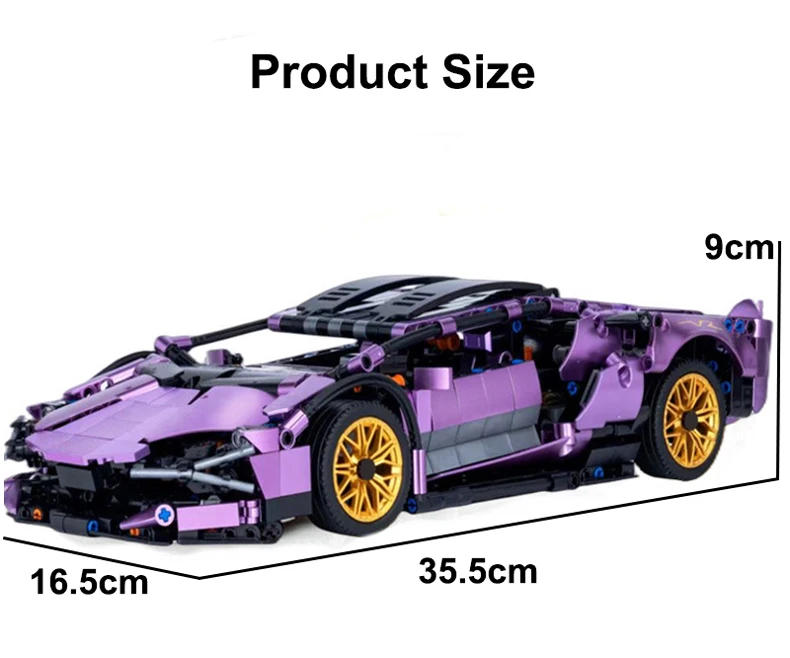 LEGO Technic Voiture Lamborghini Sian Violet - 2618 Pièces - Brick Tech ...