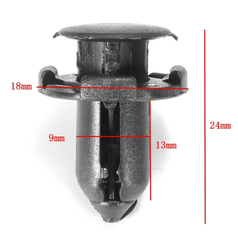 50pc-set-9mm-Auto-Bumper-Fender-Mudflap-Splash-Guard-Rivet-Push-Clips ...