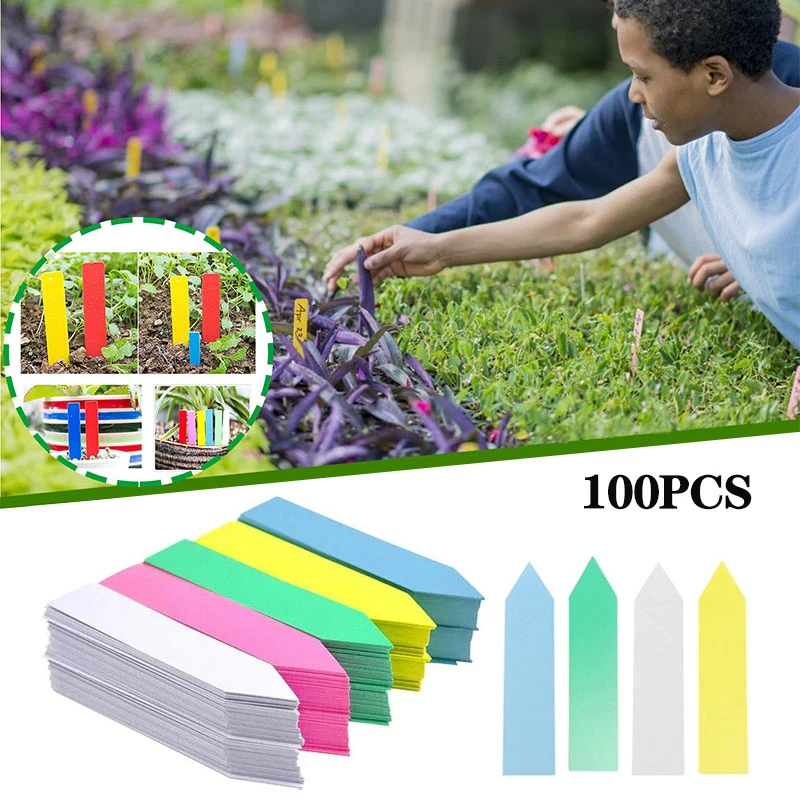 100Pcs-Garden-Plant-Tags-Plastic-Labels-Nursery-Seedling-Tray-Markers ...
