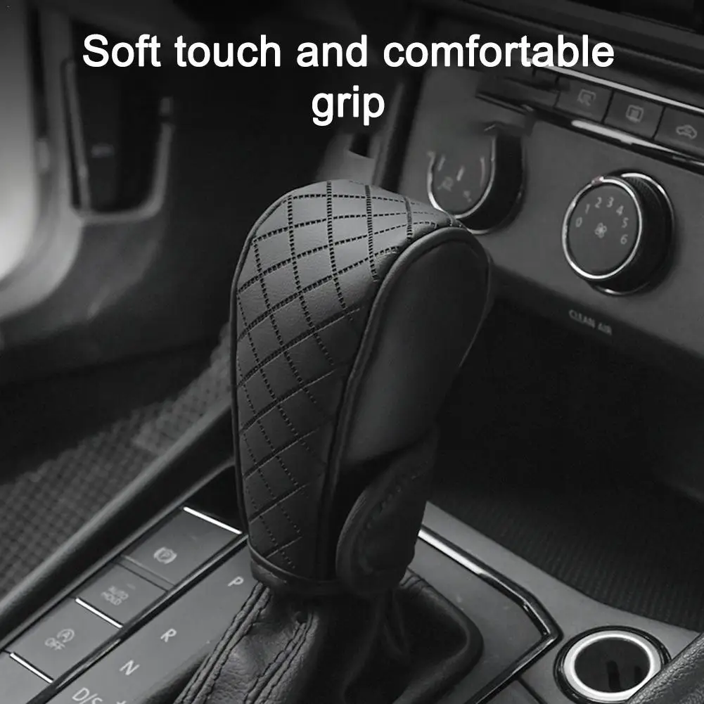Car-Shift-Handle-Cover-PU-Leather-Non-Slip-Wear-resistant-Shift-Knob ...