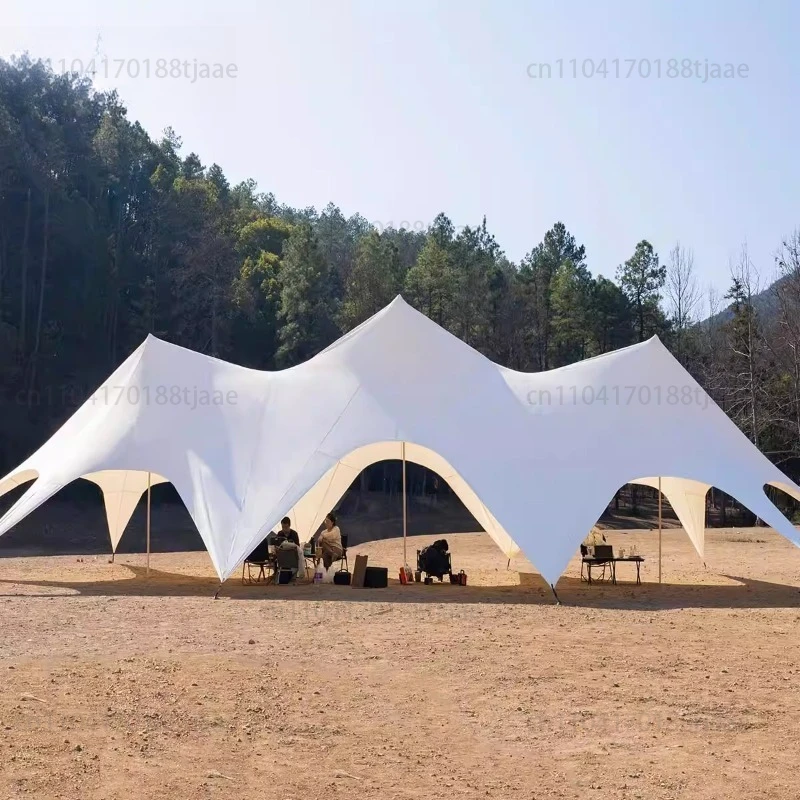 Thickened single peak double peak super large canopy tent, outdoor ...