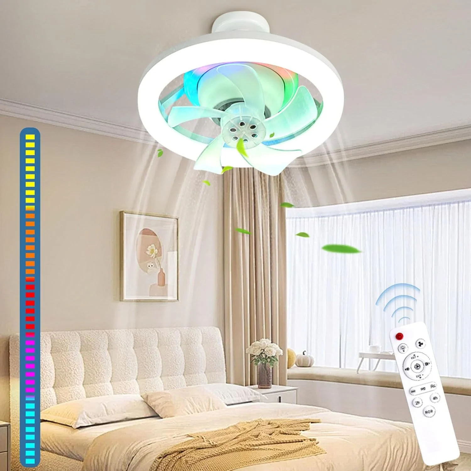 Phantom-Color-Oscillating-Head-Fan-E27-Smart-Remote-Control-Ceiling-Fan ...