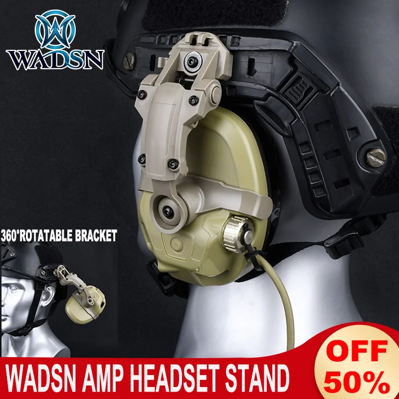 New-WADSN-AMP-Headset-Adapter-360-Rotation-Hunting-Shooting-Headphone ...