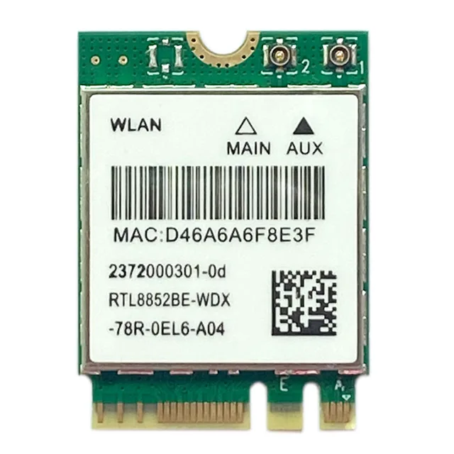 Realtek RTL8852BE Network Card WiFi 6 1800Mbps BT 5.0 Dual Band ...