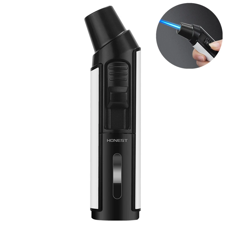 2022 Honest Windproof Cigar Lighter Airbrush Turbo Torch Metal Lighter ...