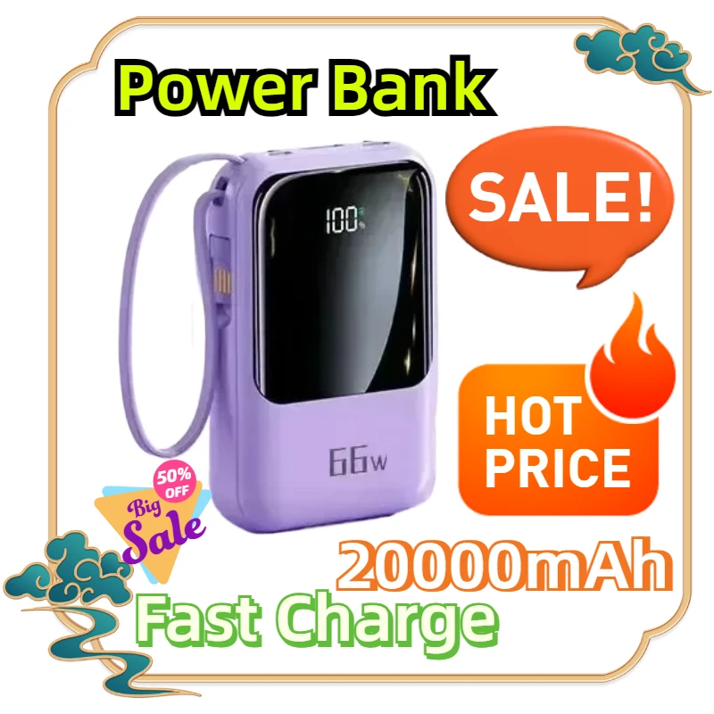 66W-Super-Fast-Charge-Power-Bank-Waterproof-Portable-Mobile-IPhone ...