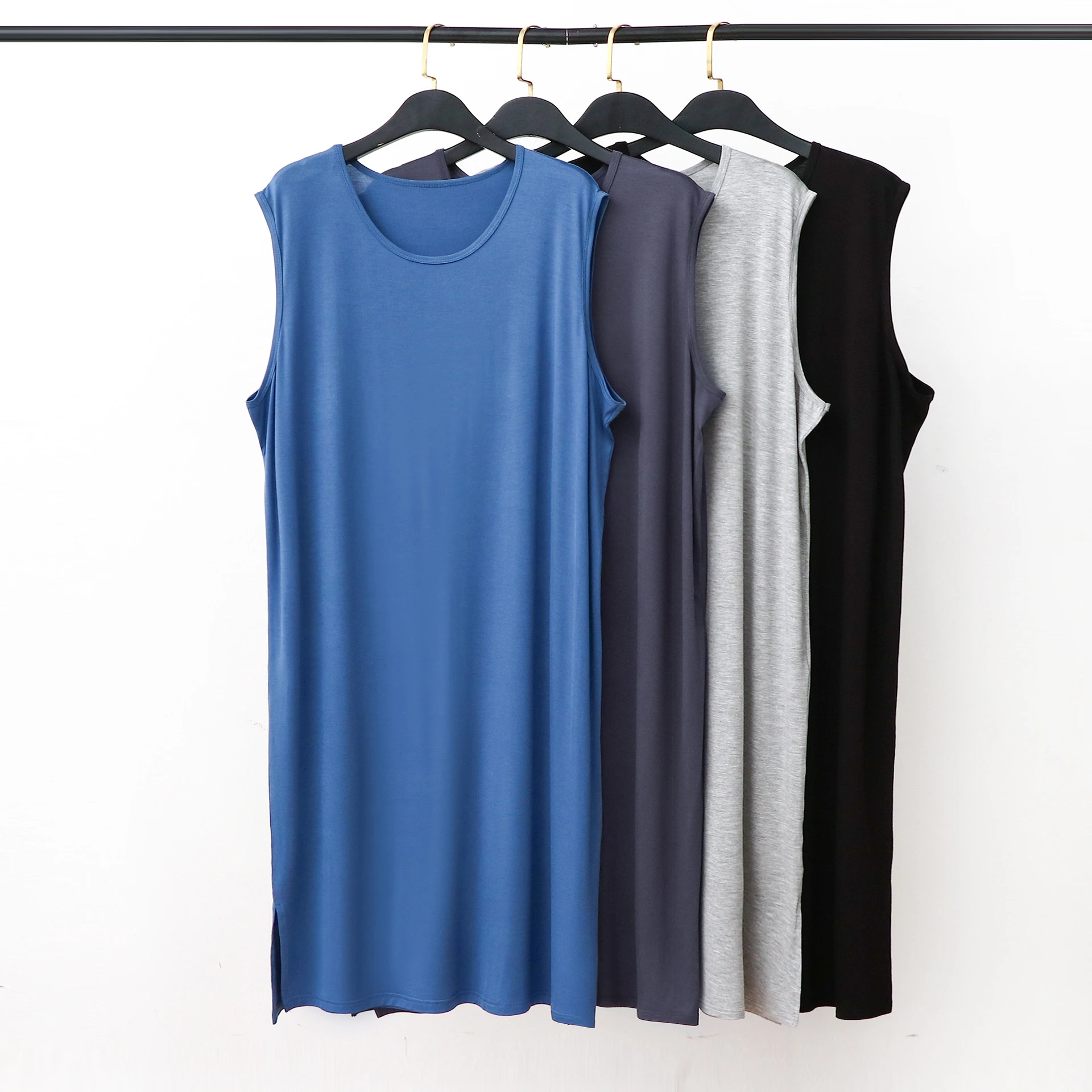 Men's Summer Pajamas Vest | Pajama Sleepwear Dress | Men's Sleepwear ...