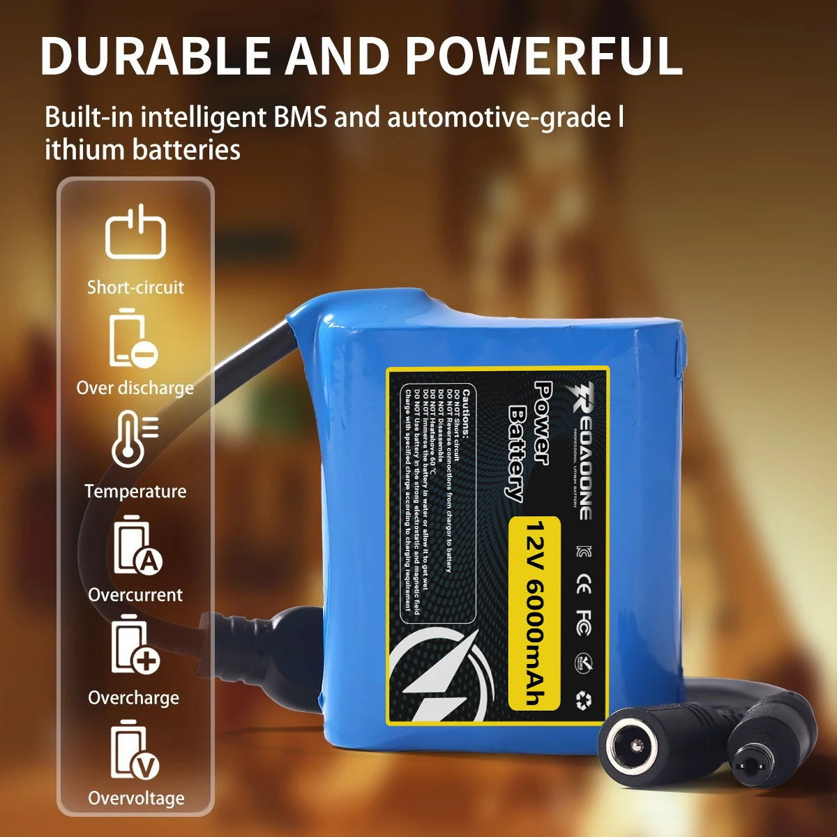12V リチウムバッテリーパック 6000mAh 3S1P BMS 充電式リチウムイオン LED ストリップセキュリティシステム RC ...