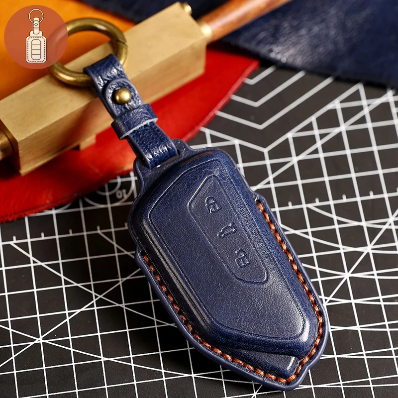 Leather Car Key Case Cover For Vw Volkswagen Golf 8 Mk8 Id 3 Id 4 For Skoda Octavia 4 A8 Seat ...