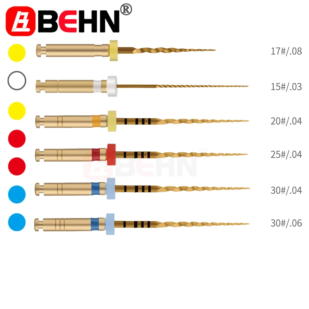 6pcs-Box-Dental-Heat-Activated-Gold-Flexible-Files-Canal-Root-Treatment ...