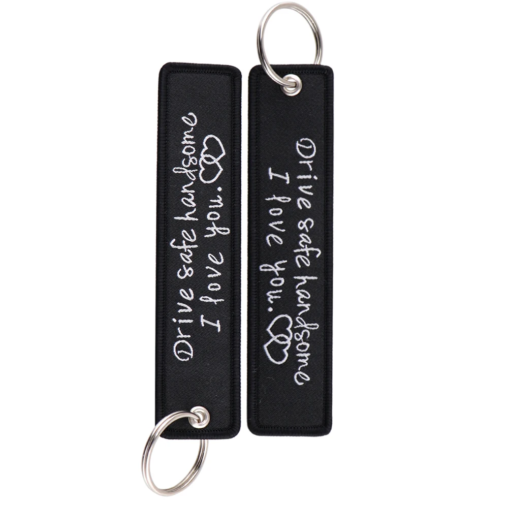 Safe-Driving-Embroidered-Keychain-Key-Tag-for-Car-Motorcycles-Keys ...