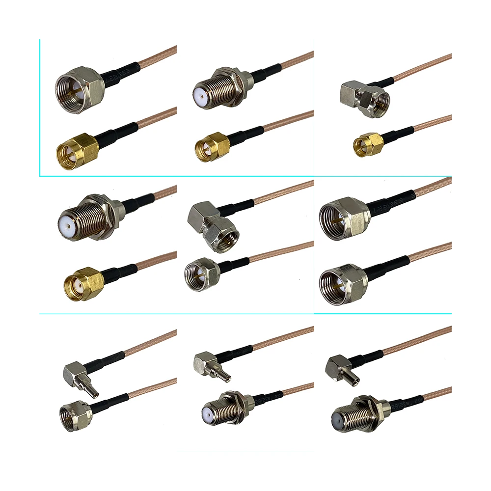 RG316-F-TV-to-SMA-RP-SMA-CRC9-TS9-F-TV-Male-Female-Bulkhead-Connector ...