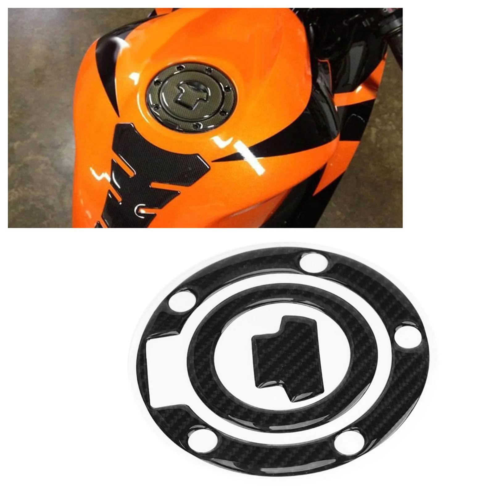 Carbon-Fiber-Motorcycle-Gas-Tank-Cap-Pad-Cover-Sticker-Decals-for ...