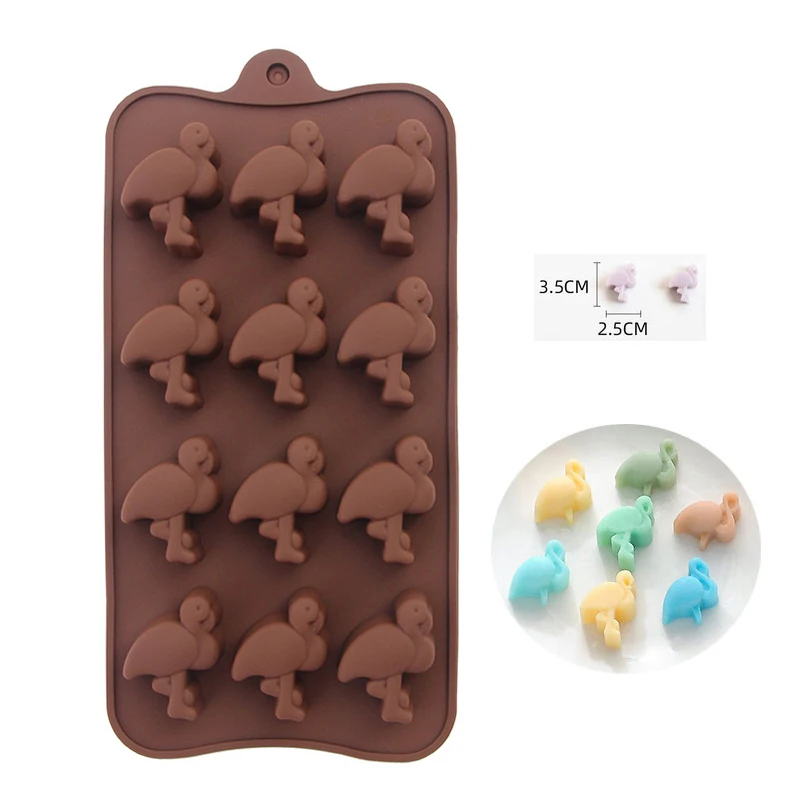 Flamingo Shape Chocolate Candy Mold Silicone Mould Baking Tool ...